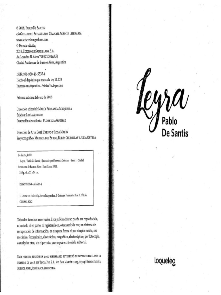 "Leyra", Pablo de Santis | PDF