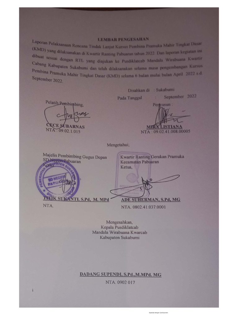 Laporan Pengembangan NK 2 CONTOH | PDF