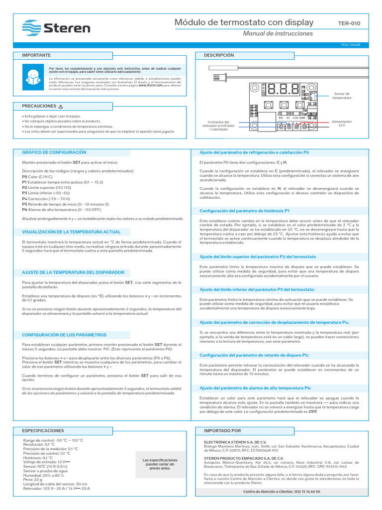 Termostato w1209 | PDF