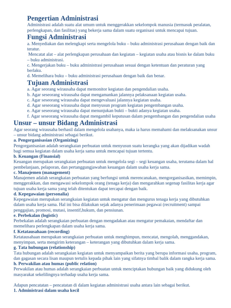 Administrasi Usaha | PDF