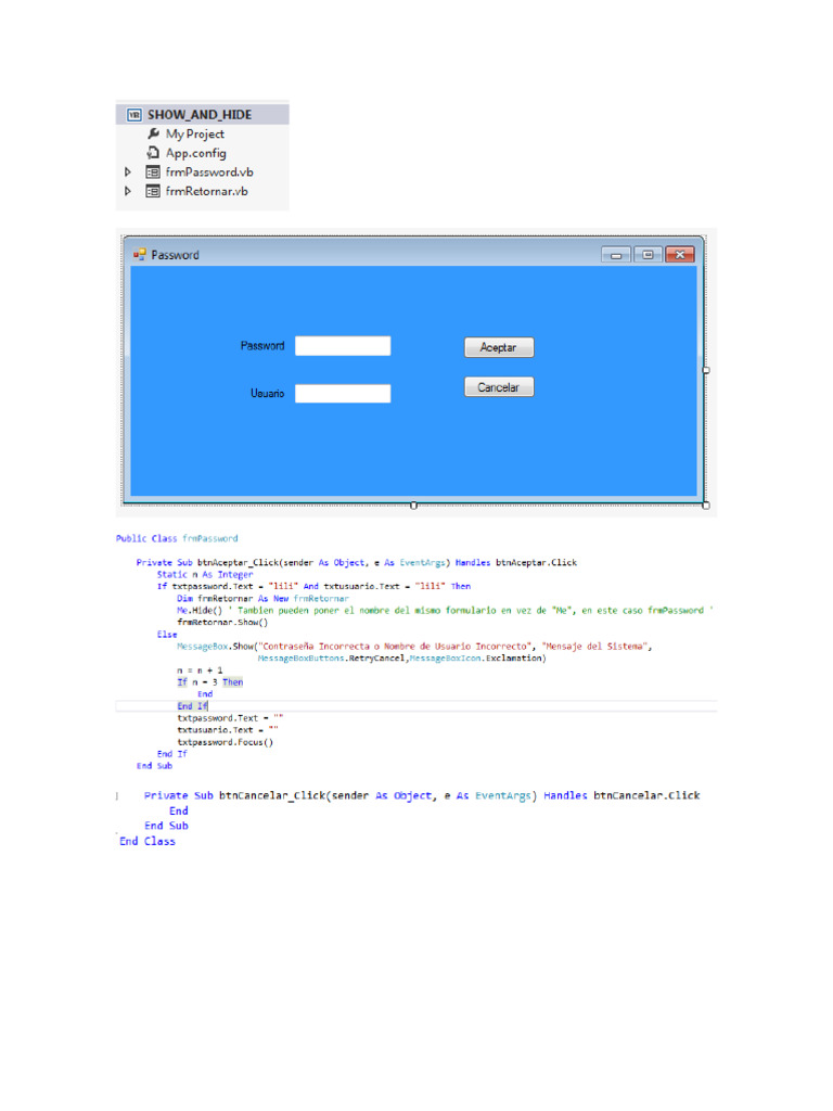 Show and Hide y Como Hacer Un Ejecutable - Visual Basic | PDF
