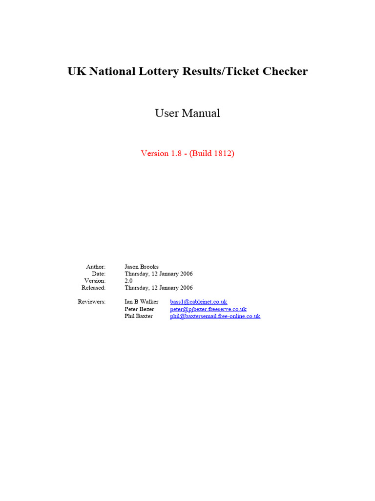 Lottery Manual | PDF