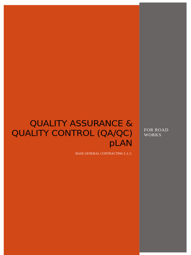 QA QC Plan | PDF