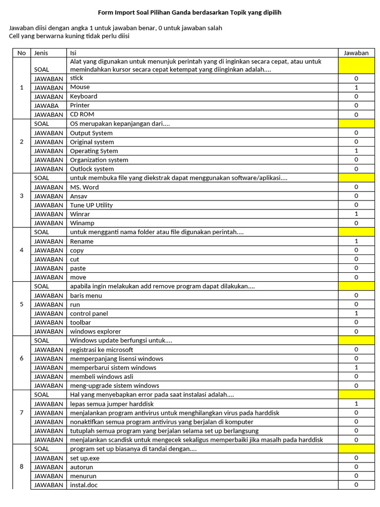 Soal DDK Kelas 10 Semester 2 | PDF