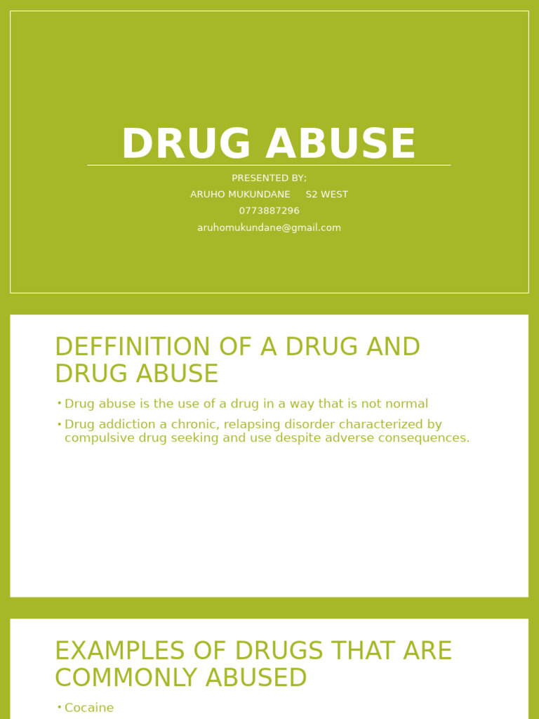 Drug Abuse | PDF