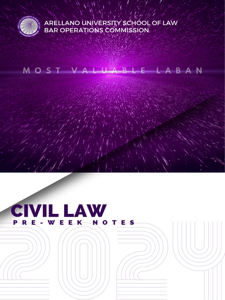 2024 Pre Week Civil Law | PDF