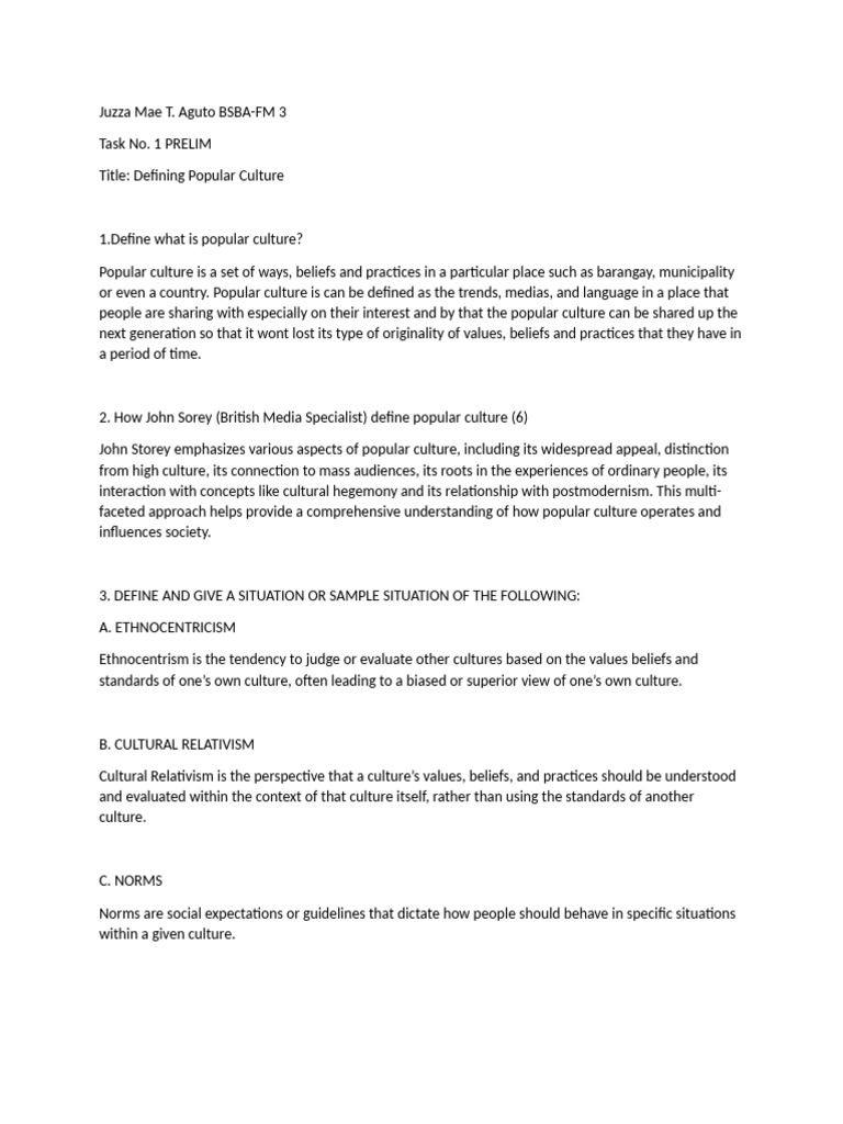 Phil. Pop. Culture | PDF