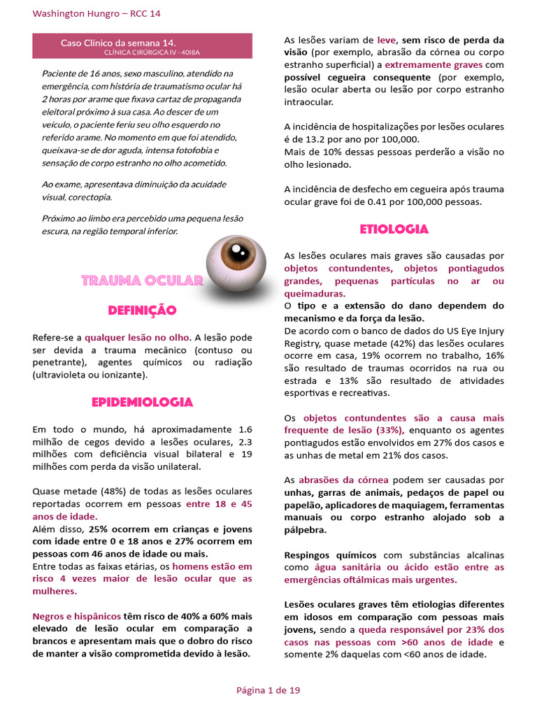 Trauma Ocular | PDF