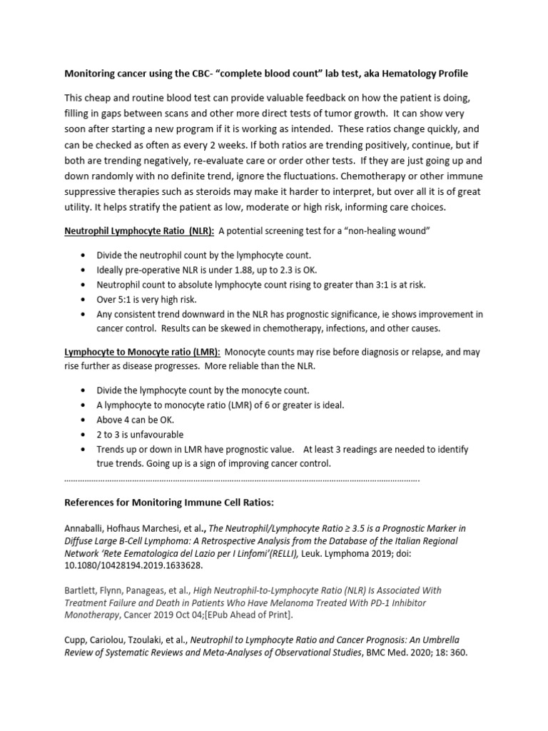 Monitoring+cancer+using+the+CBC-+“complete+blood+count”+lab+test+aka ...
