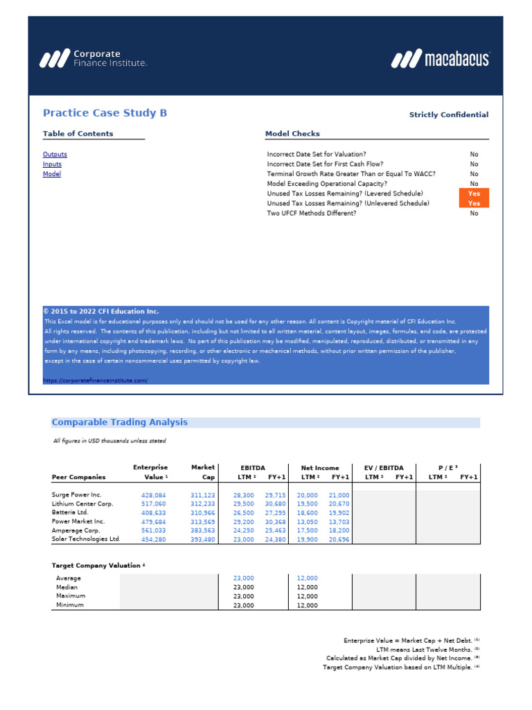 Practice Case Study B (Template) (1) | PDF