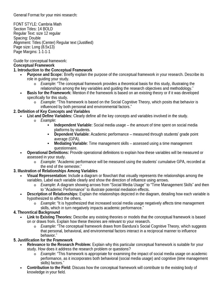 General Format For Your Mini Research | PDF