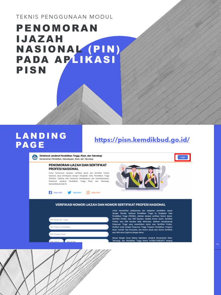 Teknis Penggunaan Modul PIN PISN - Prototipe | PDF