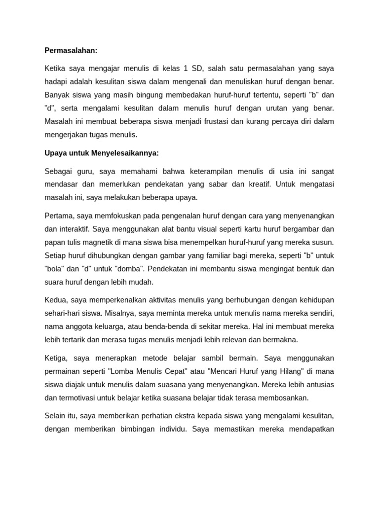Contoh Studi Kasus - Kelas 1 | PDF
