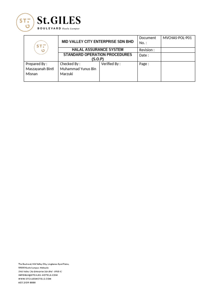 Halal SOP | PDF