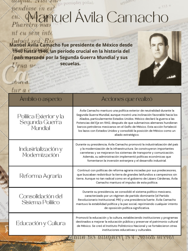 Manuel Ávila Camacho y Miguel Aleman Valdes | PDF