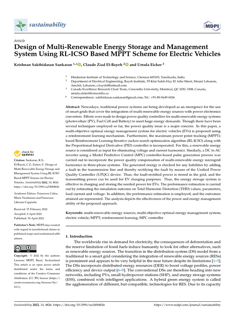 Design of Multi-Renewable Energy Storage and Manag | PDF