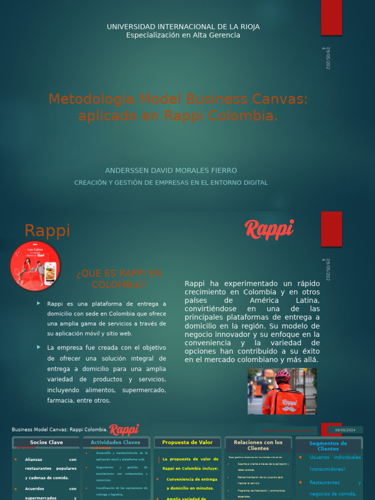 Business Model Canvas Rappi Colombia | PDF
