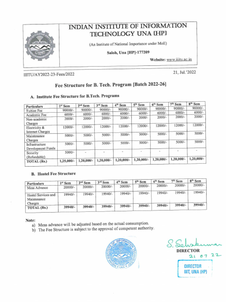 Fee_Structure_2022-26_Batch | PDF