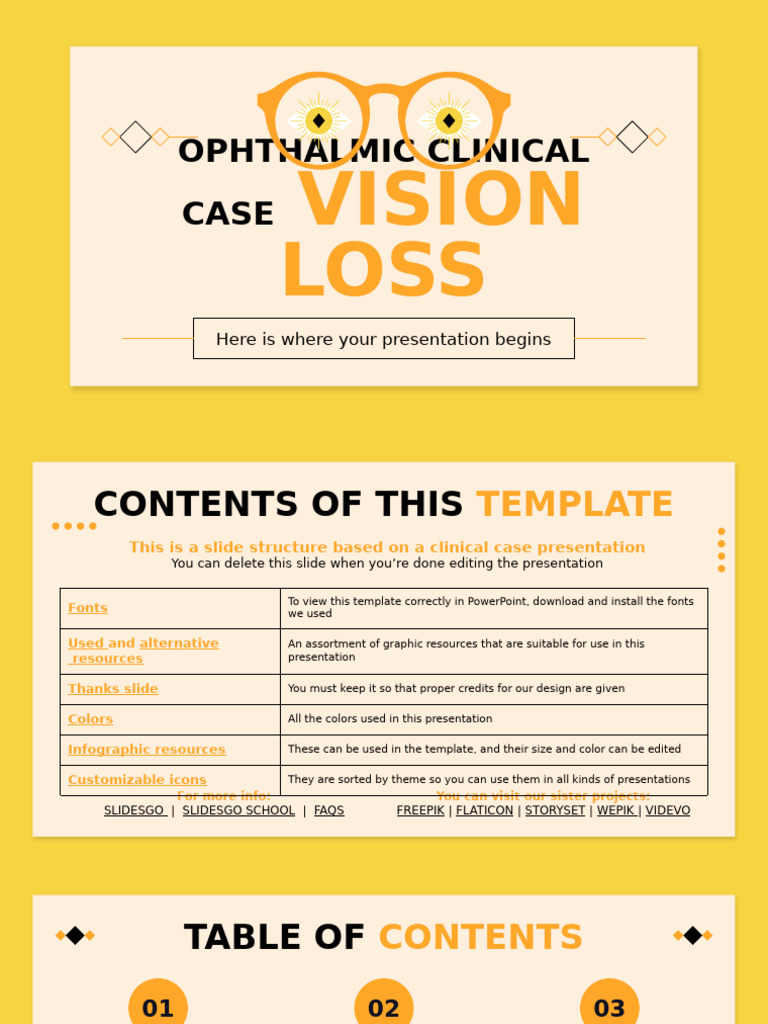 Ophthalmic Clinical Case - Vision Loss by Slidesgo | PDF