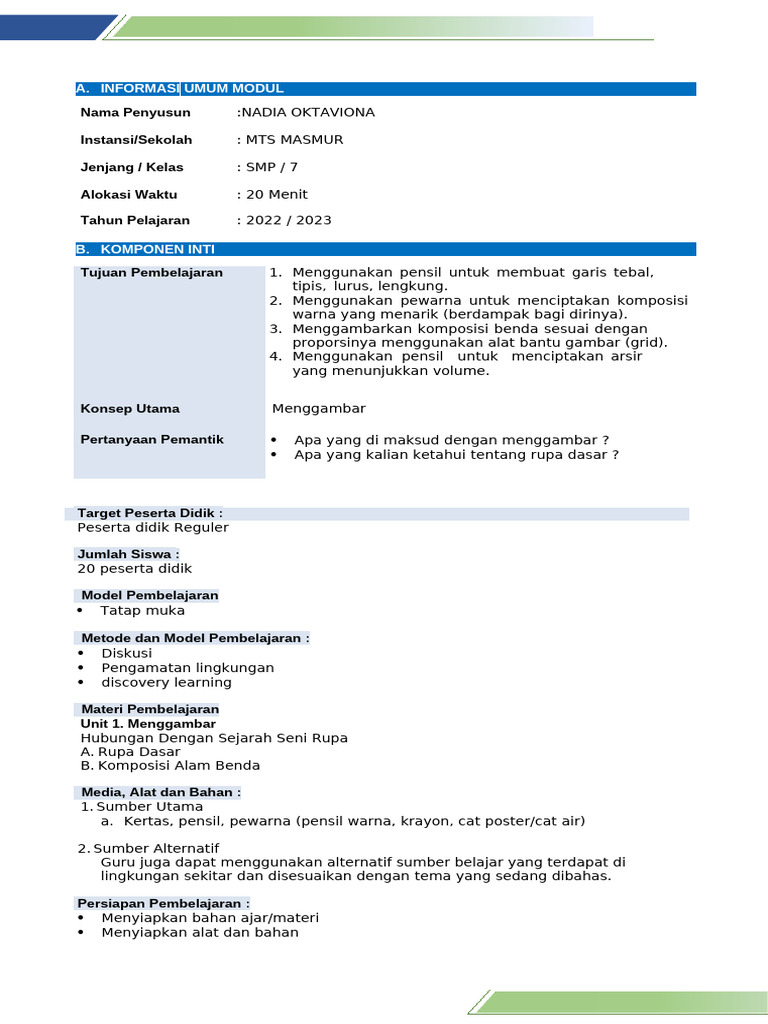 Salin1-Modul Ajar 1 | PDF
