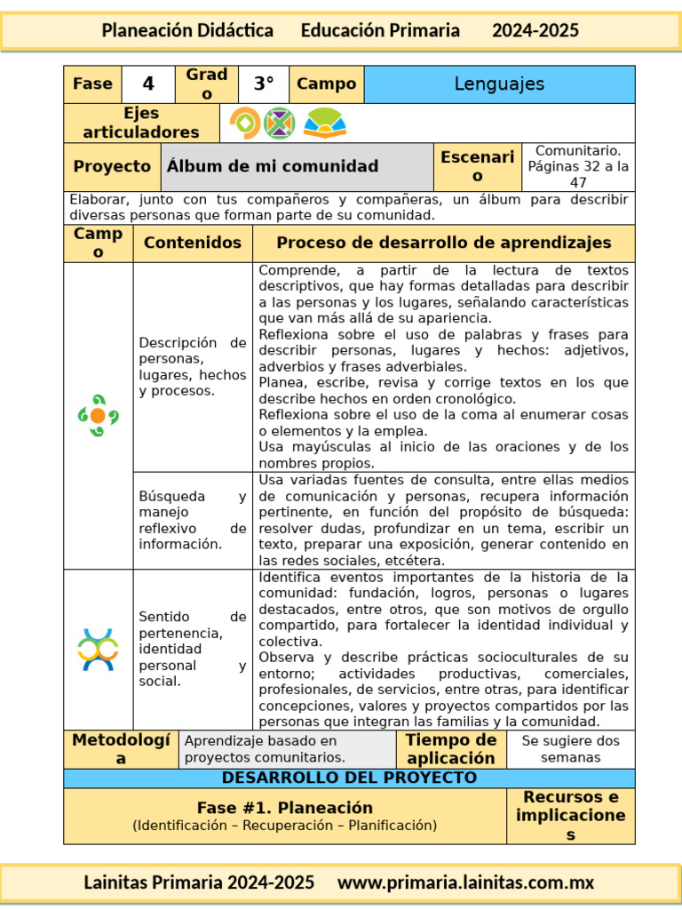 3er Grado Septiembre - 07 Album de Mi Comunidad (2024-2025) | PDF