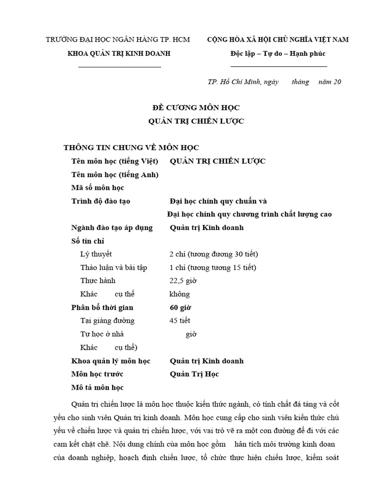 24 - QTKD - Quan Tri Chien Luoc | PDF