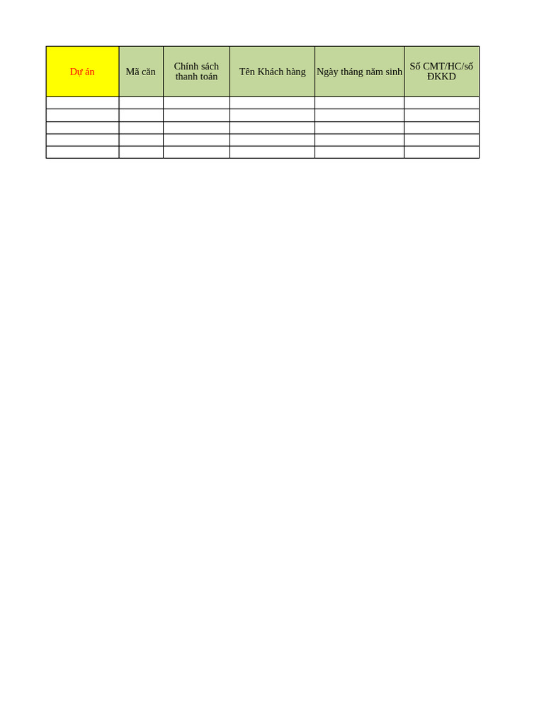 PTT - BM01 - Mẫu đăng ký thủ tục (ĐL) | PDF