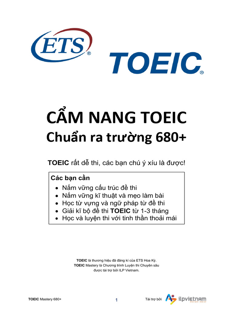 Cam Nang Toeic 2022 | PDF