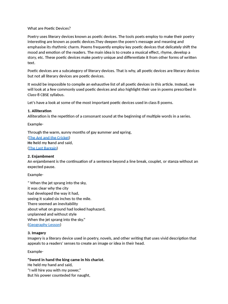 Poetic Devices | PDF