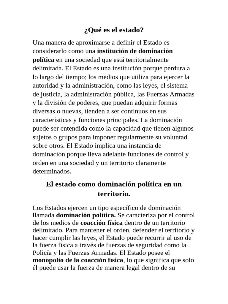 Leccion Cap 3 El Estado | PDF