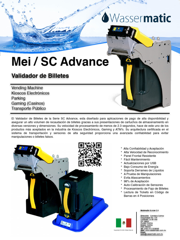 dd3d4 Brochure Aceptador de Billetes (Mei - SC Advance) | PDF