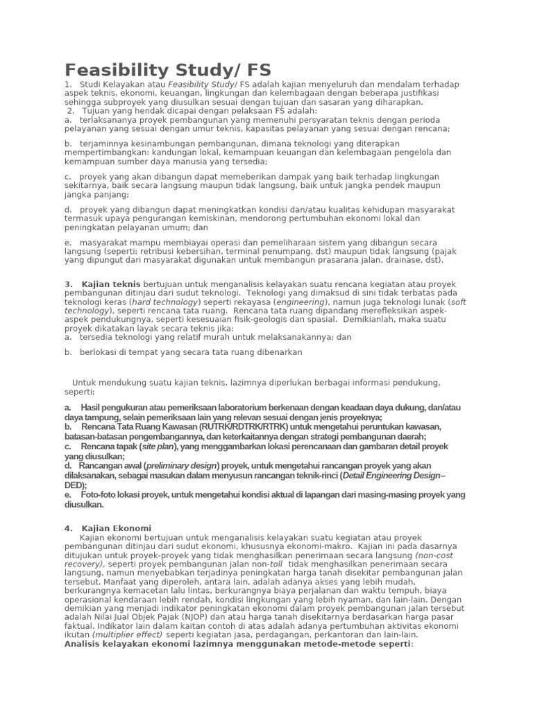Feasibility Study | PDF