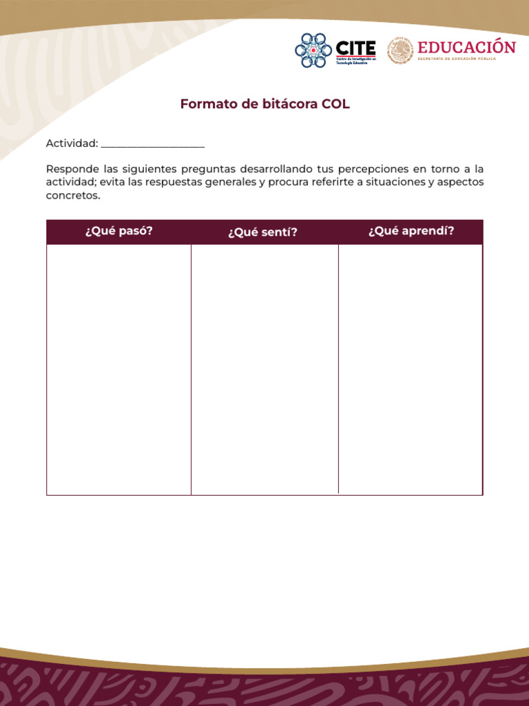 Bitácora de Col | PDF