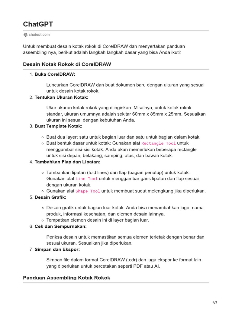 Cigarette Desain Coc | PDF