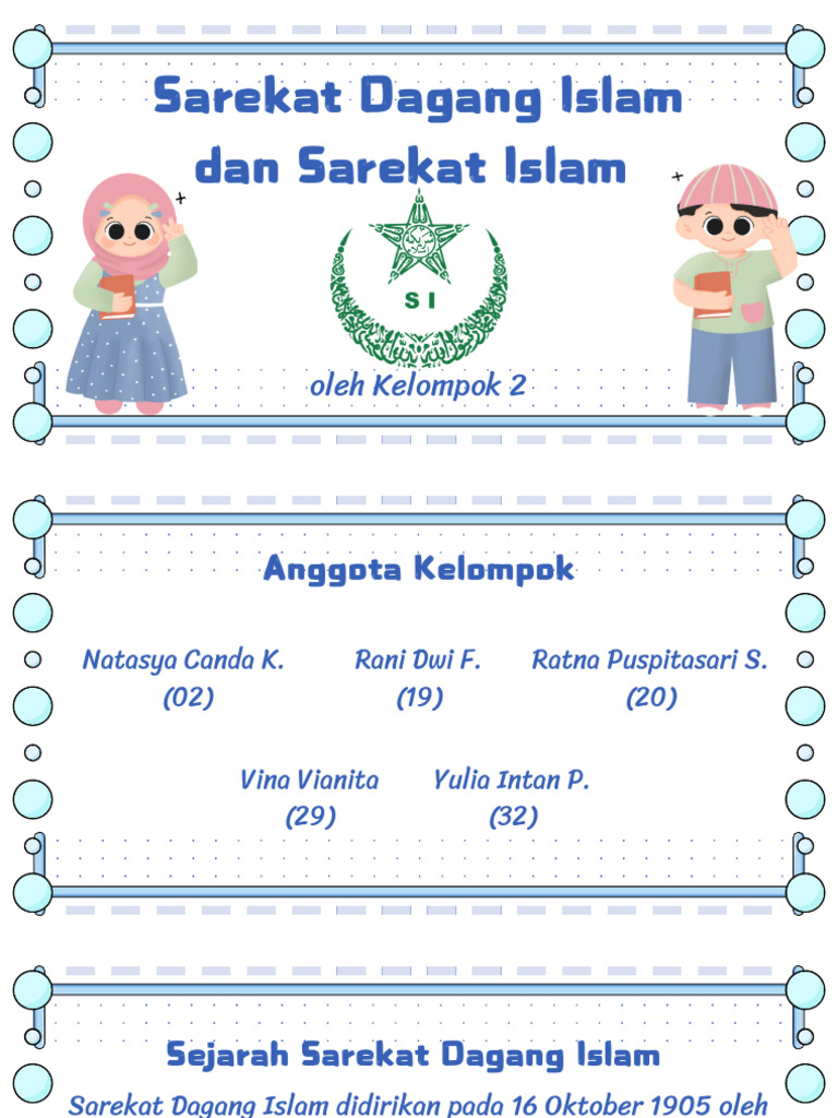 Sarekat Dagang Islam Dan Sarekat Islam (Kel.2) | PDF