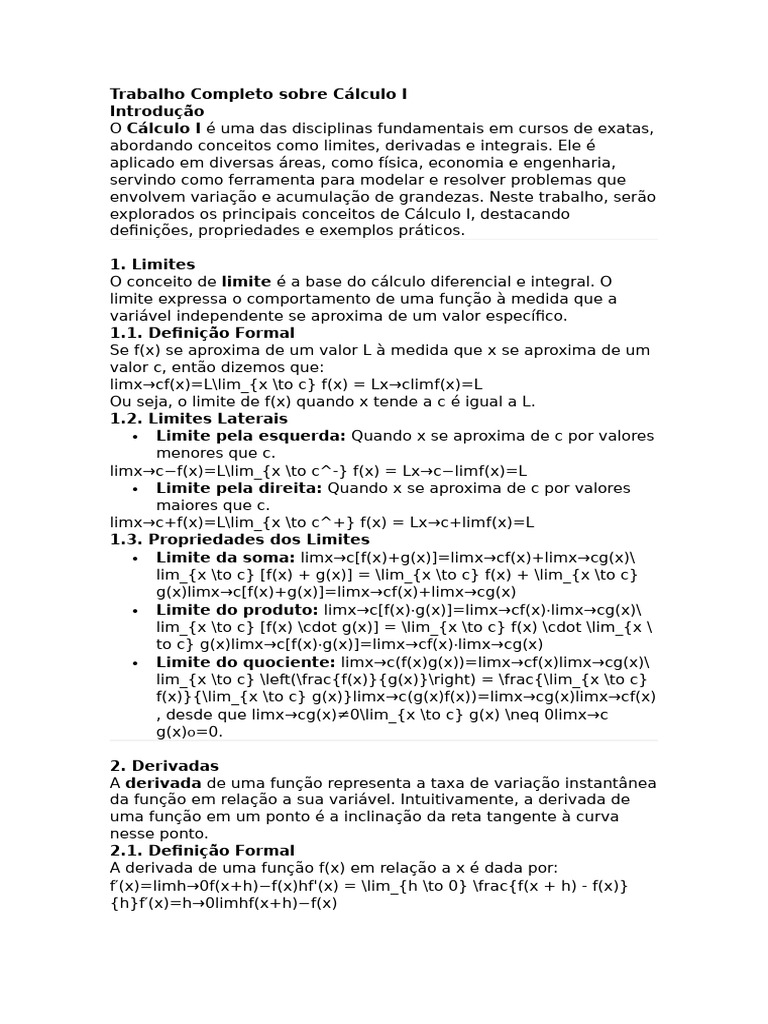 calculo 1 | PDF