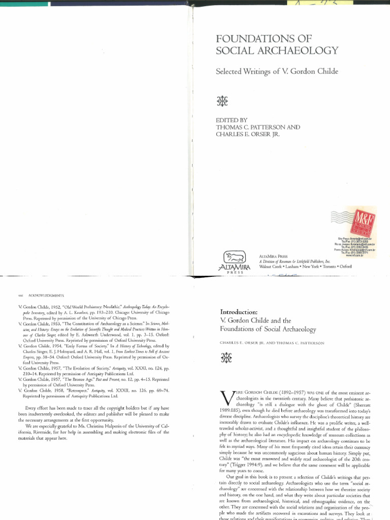 V Gordon Childe and The Foundations of Social Archaeology (Orser ...