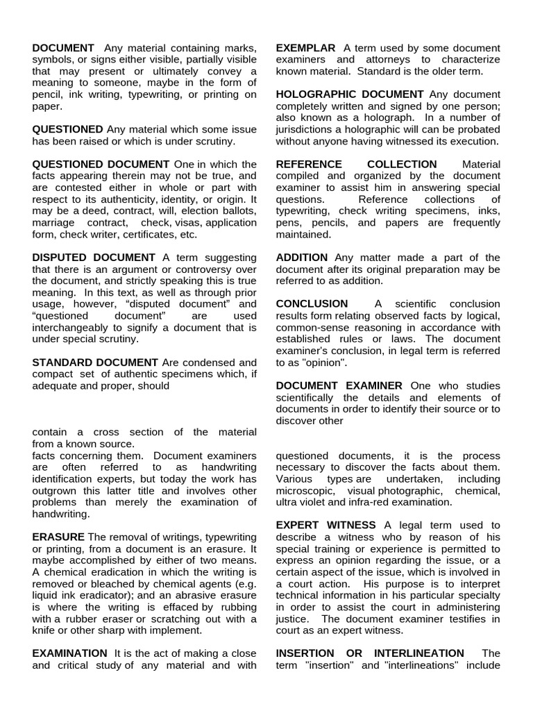 Forensic 104 Questioned Documentexamination | PDF