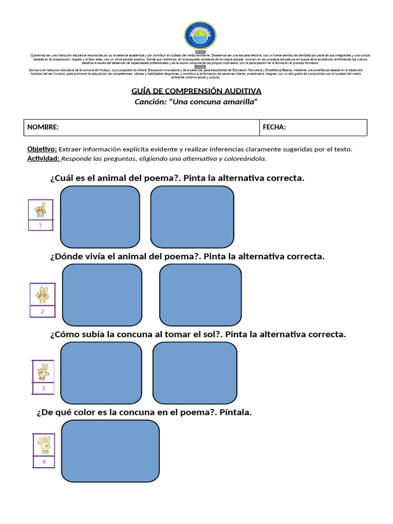 Agosto - Comprensión Lectora de Canciones | PDF | Escuelas | Educación ...