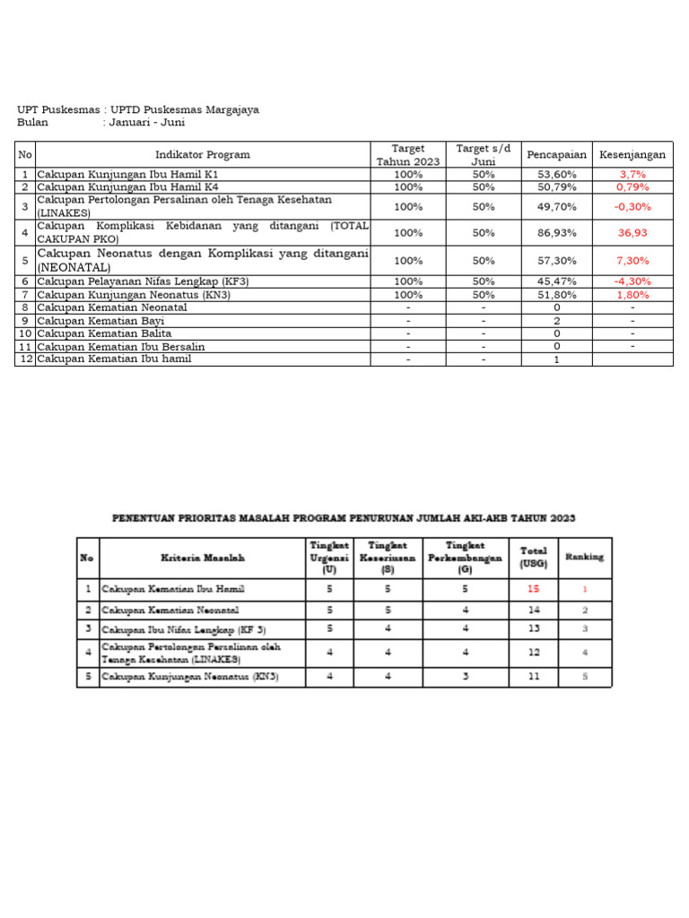Capaian Indikator Kia | PDF