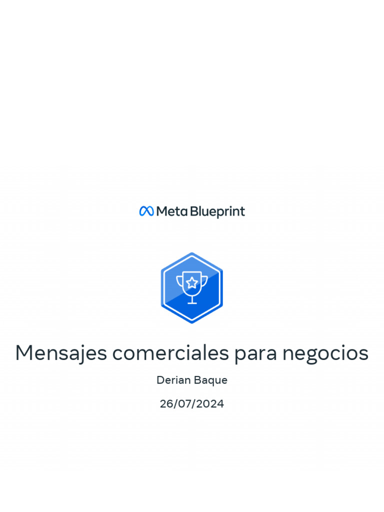 Certificado Meta BluePrint | PDF