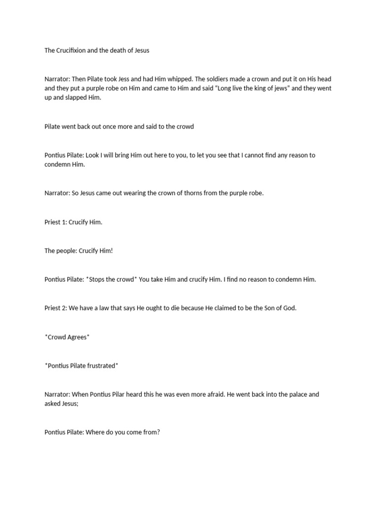Jesus' Crucifixion and Pilate's Role | PDF | Jesus | Pontius Pilate