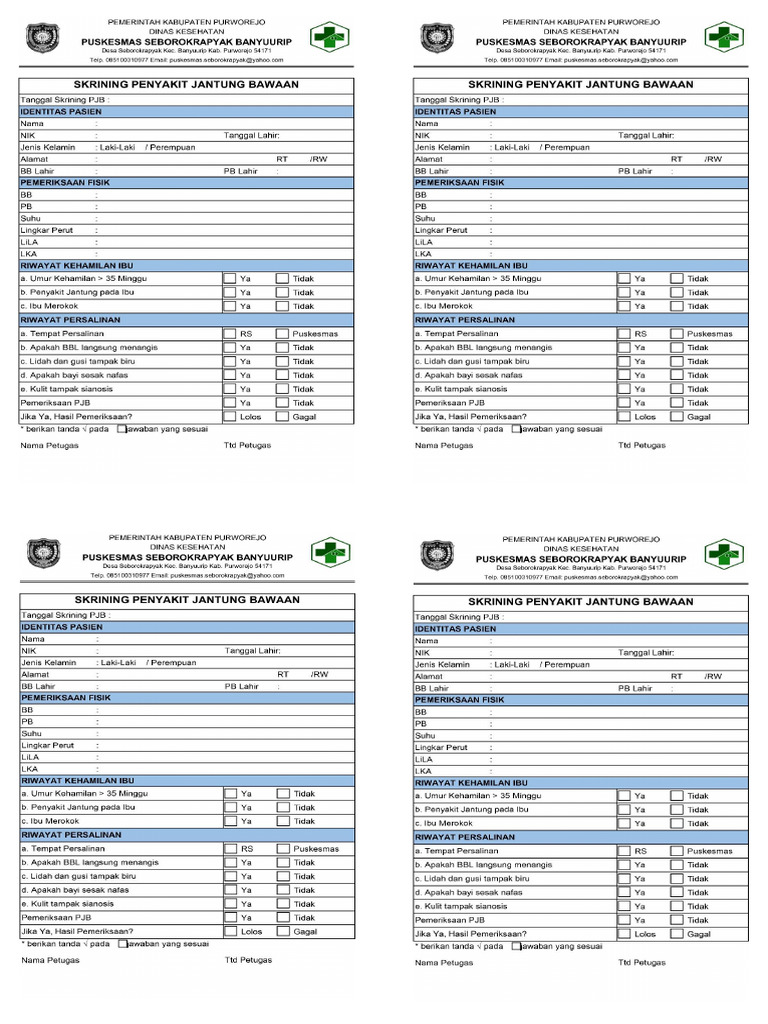 Skrining Penyakit Jantung Bawaan (PJB) | PDF