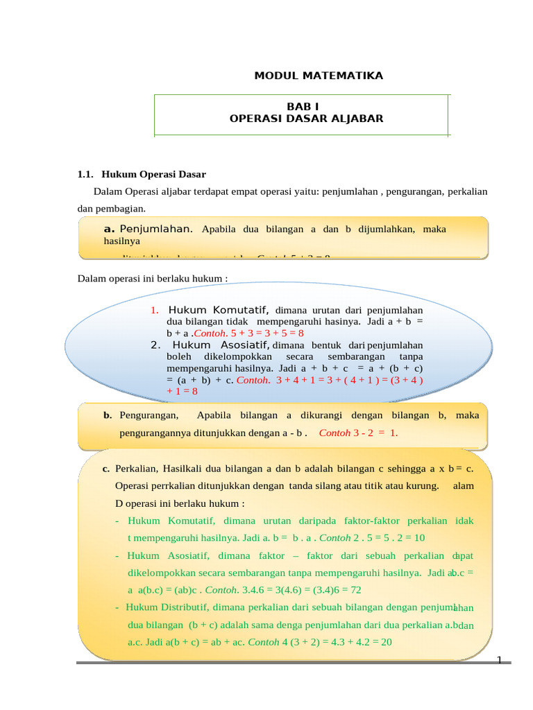 Modul1 Matematika | PDF