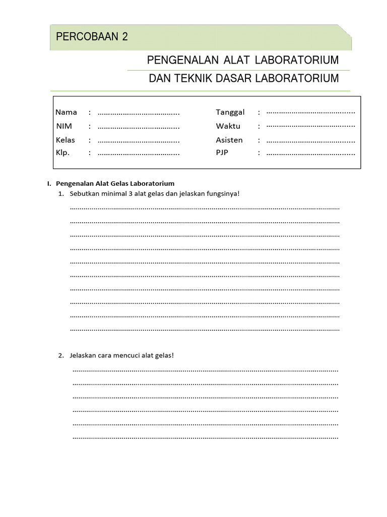 Laporan Kimia ST - 2 - Pengenalan Alat - Instrumen - Genap 2324 | PDF