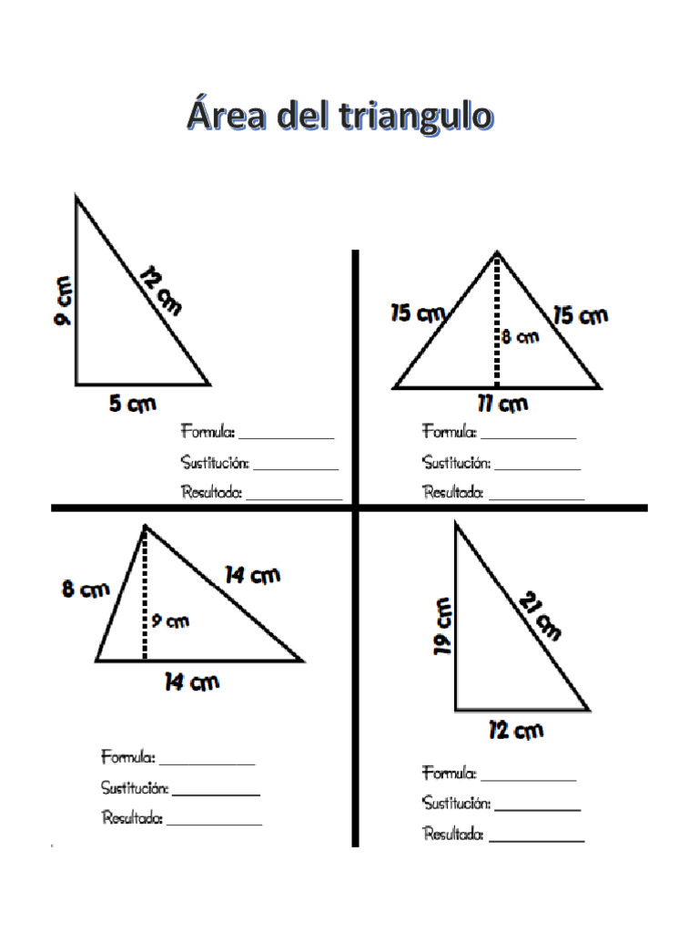 Area Del Triangulo Pdf