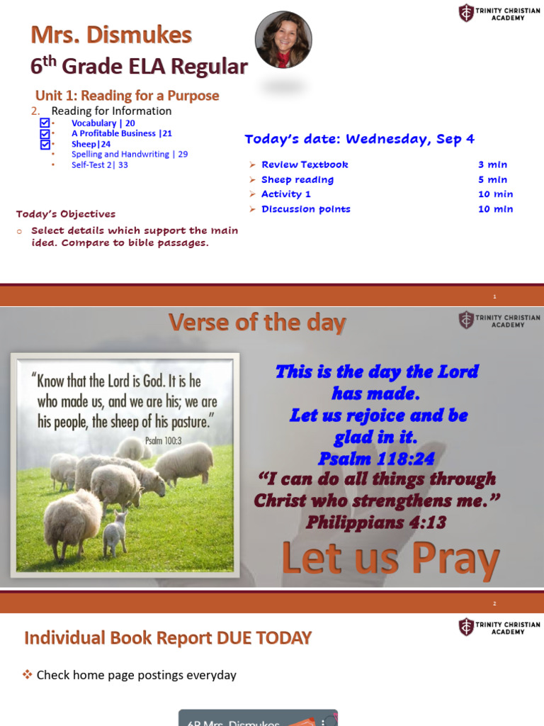 09.04. 6R Unit1Sec2 Sheep | PDF