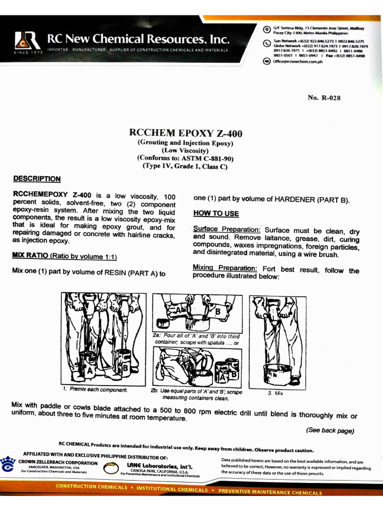 Rc-Epoxy Z-400 (12) - 1 | PDF