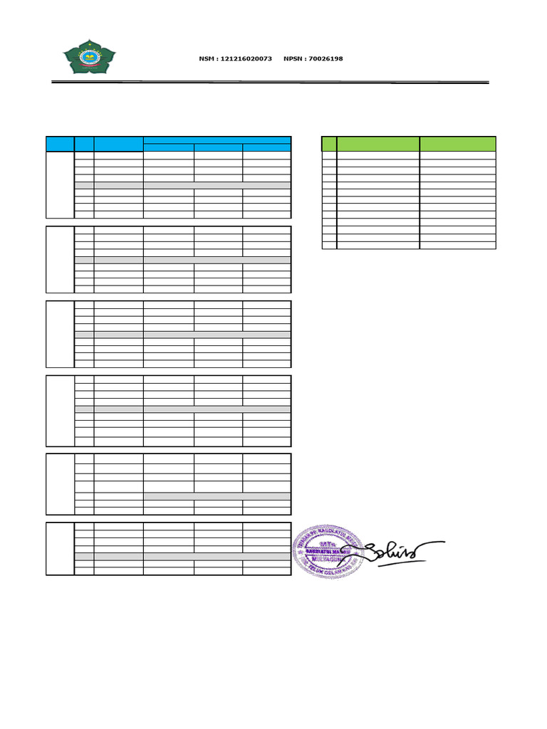 Jadwal Mts 2024 | PDF