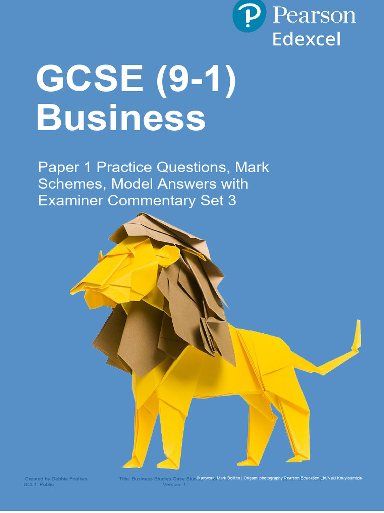 Gcse Business Studies Paper 1 Case Study 3 | PDF Gcse Business Studies Paper 1 Case Study 3 | PDF